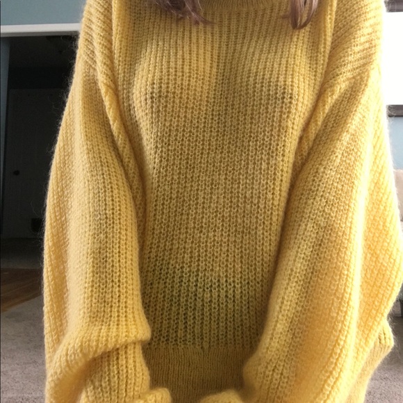 H&M | Sweaters | Oversized Yellow Sweater | Poshmark